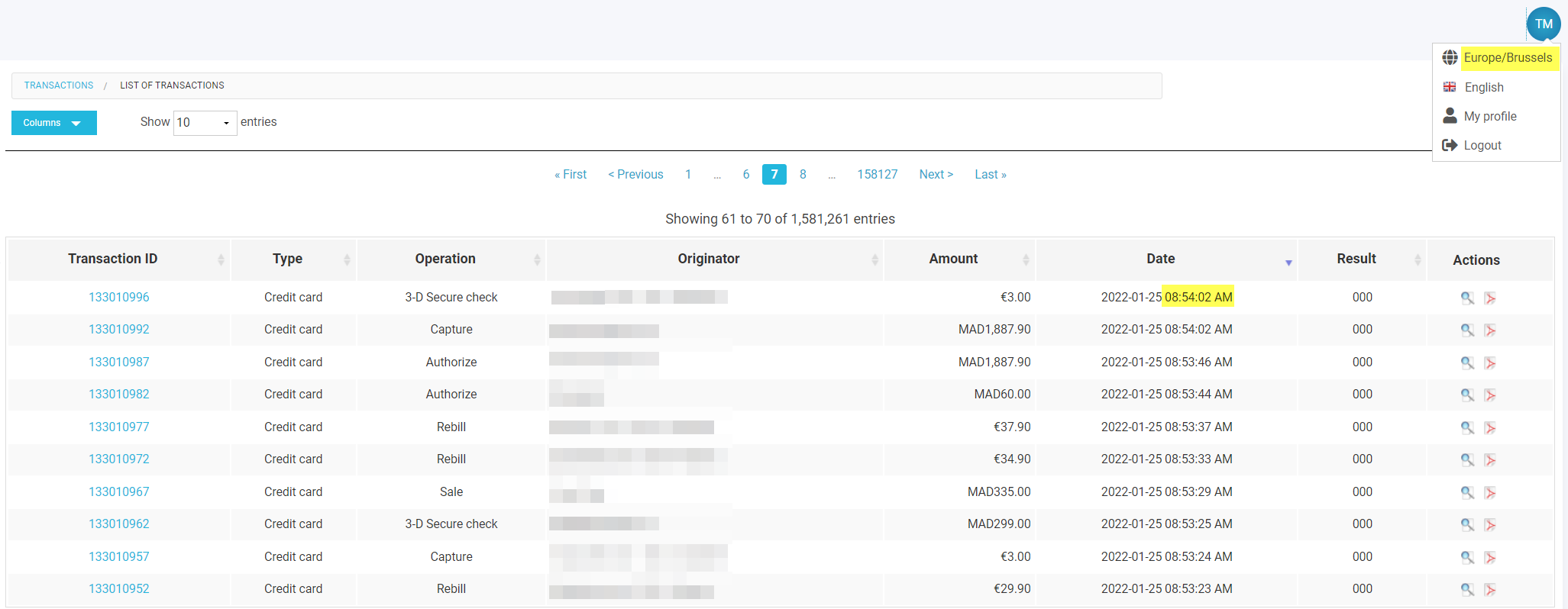 Changing time zones – PayXpert Support