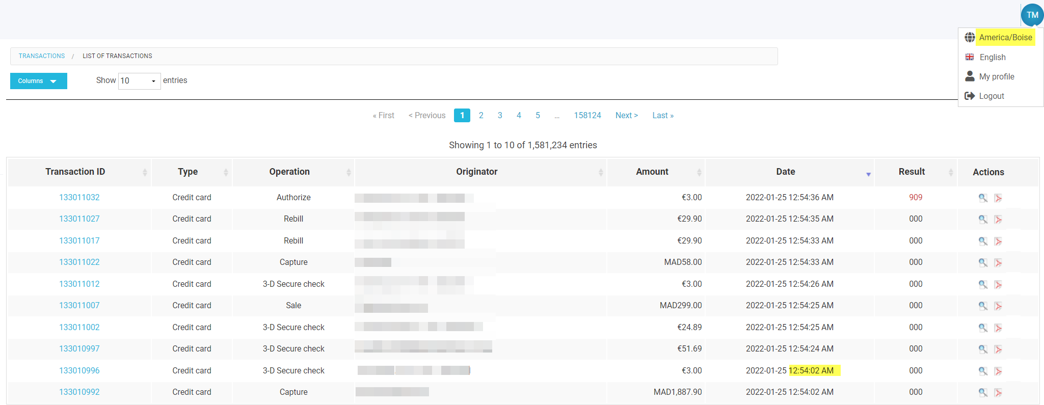 Changing time zones – PayXpert Support