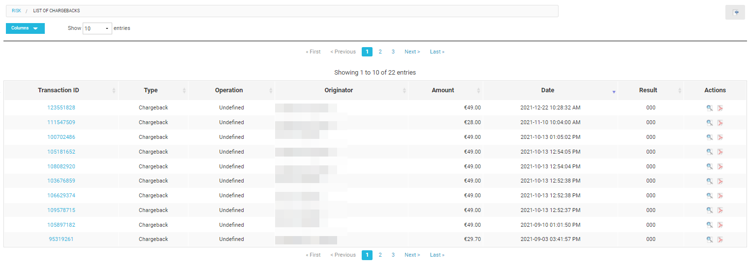 Chargebacks – PayXpert Support