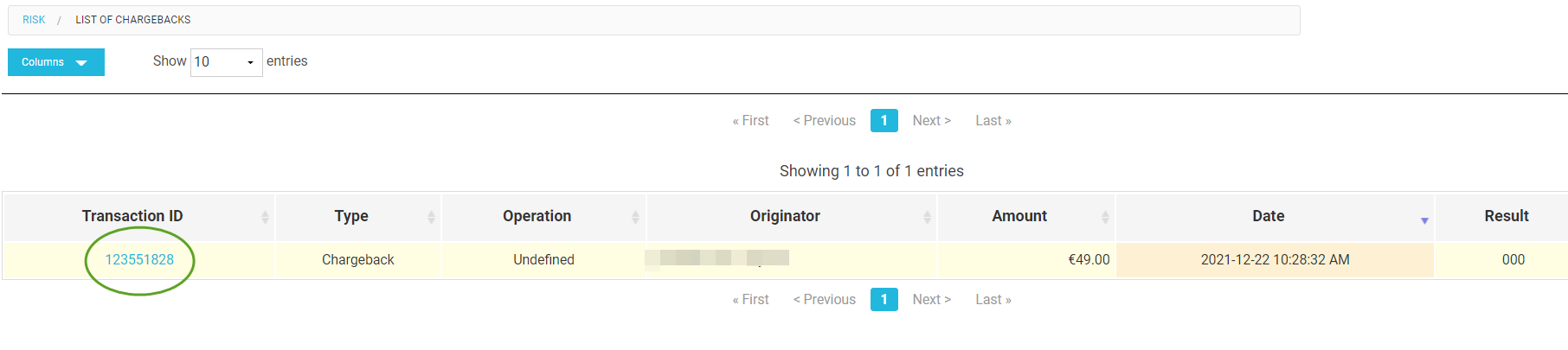 Chargebacks – PayXpert Support